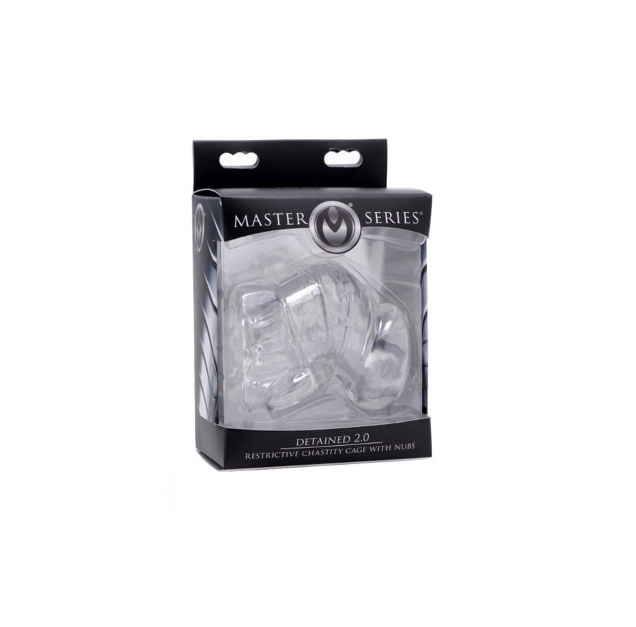 Master Series Detained 2.0 Restrictive Chastity Cage with Nubs ...